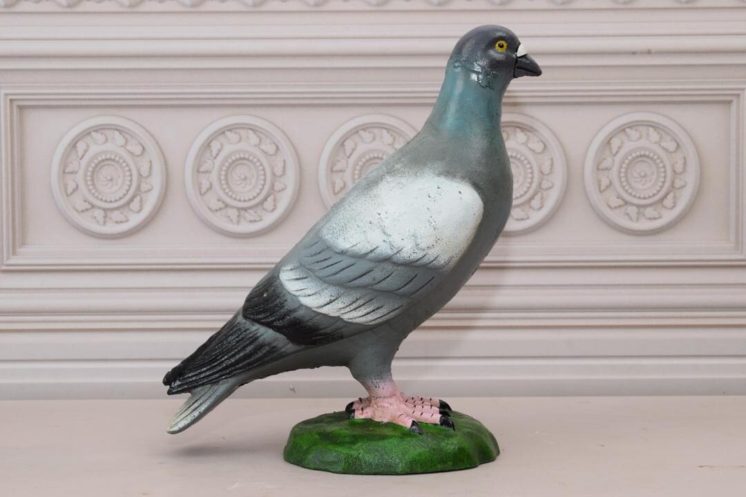 Vintage Cast Iron Pigeon - Garden Decoration - Home Decor - Bird ...