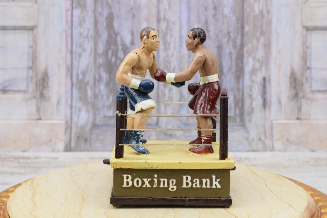Vintage Cast Iron Boxing Bank – Two Boxers Money Box, Home Decor - Etsy