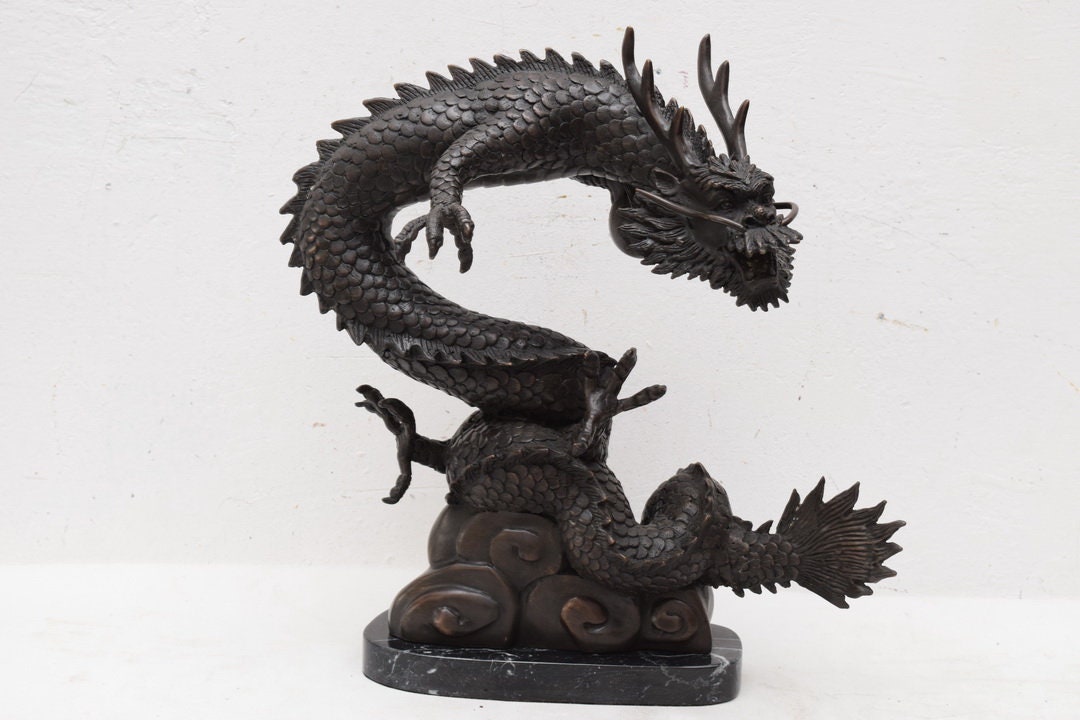 Dragon Bronze Sculpture Amazing Dragon Statue Oriental Figurine Dragon ...
