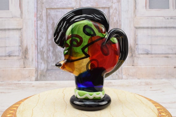 Murano Style Glass Sculptures Stunning Murano Glass Vase Colored