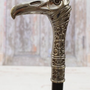 Aluminum Walking Stick - Cane With Vulture Head Handle - Steampunk ...