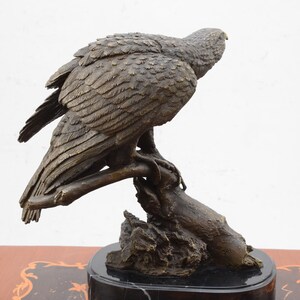 Dangerous Eagle Bronze Statue on Marble Base - Amazing Buzzard ...