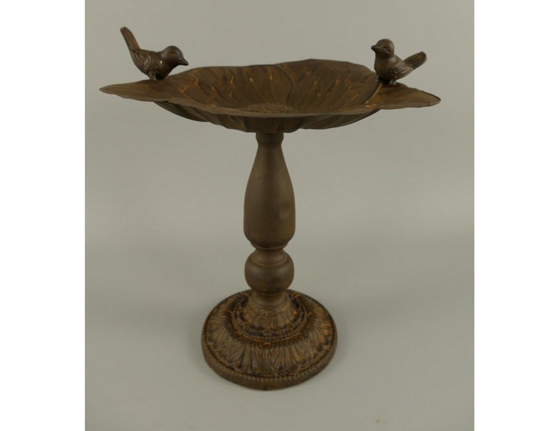 Wrought Iron Metal Birdbath - Iron Birds Drinker - Fountain Outdoor ...
