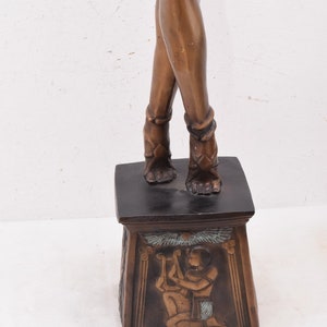 133cm! Acc. Demetre Chiparus Cleopatra Dancer Woman Cabaret Bronze ...