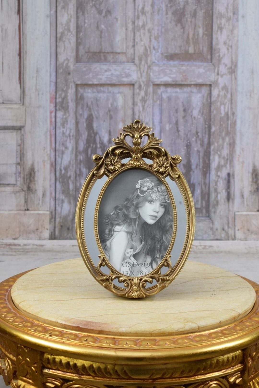 Oval Gold Photo Frame: Lavish Wedding Picture Frame - Etsy