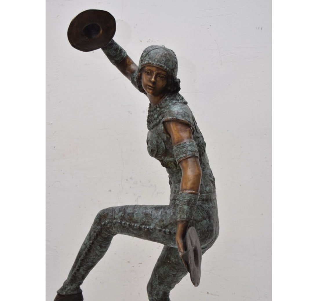 Large 95cm Bronze Dancer Statue - Demetre Chiparus Bronze Figurine ...