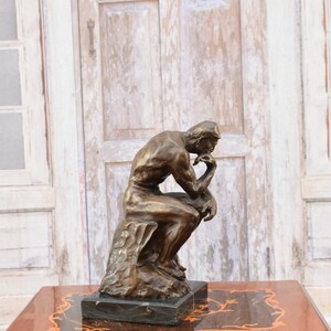 Solid and Large Thinker Auguste Rodin Bronze Statue Thinker Sculpture ...
