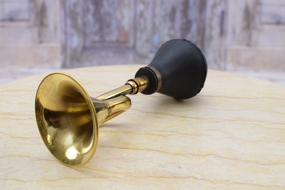 Vintage Brass Car Horn - Brass Auto Horn - Car Trumpet Horn - Home ...