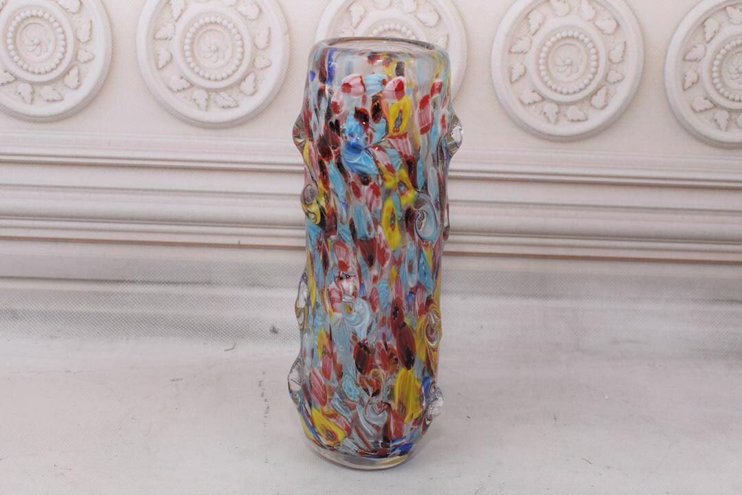 Colorful Glass Vase - Colorful Vase Murano Style Flower Pot - Hand Made ...