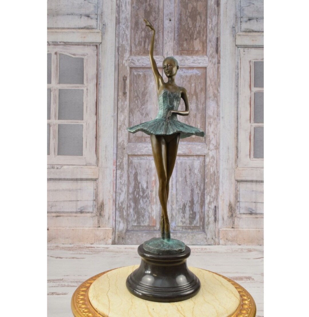 XL Ballet Dancer Bronze - Figurine Ballerina - Dancer Bronze Figure in ...