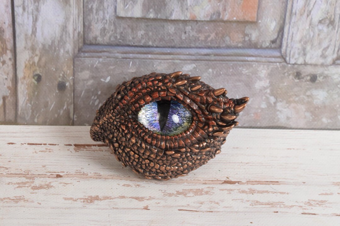 Amazing Casket Eye Dragon - Figurine Metal Bronze - Eye Box Dragon Art ...