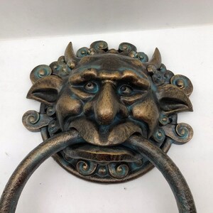 Monumenal 20kg Cast Iron Door Knocker Monster Art Nouveau Style Gift ...