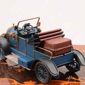 Vintage Metal Model Old Car Amazing Blue Old Antique Car Metal Model ...