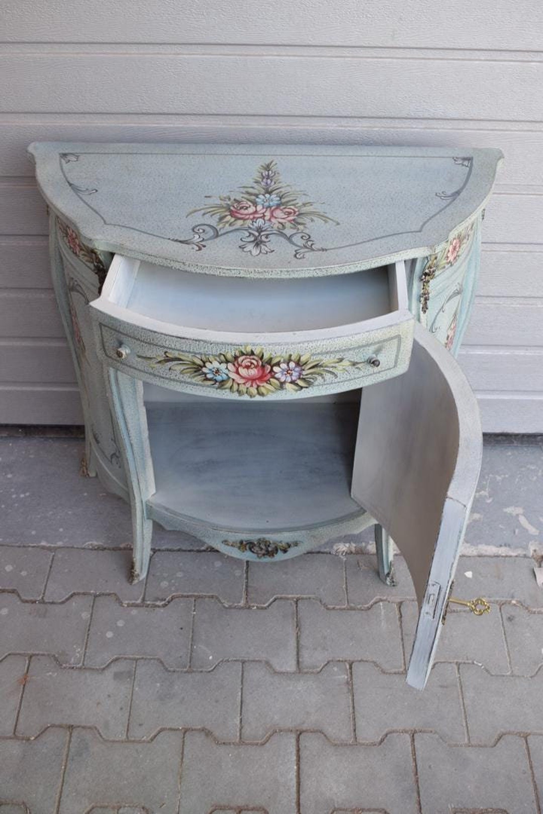 Green Luxury Commode French Commode Bent Wood Chest of Drawers Wooden ...