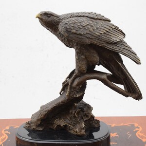 Dangerous Eagle Bronze Statue on Marble Base - Amazing Buzzard ...
