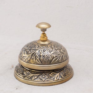 Bell Reception Brass Elegant Hotel Bell Table Bell Style Art Deco Gift ...