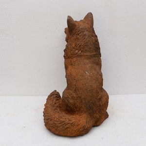 Cast Iron Fox Garden Figurine: Rustic Outdoor Statue (18.90 In) - Etsy