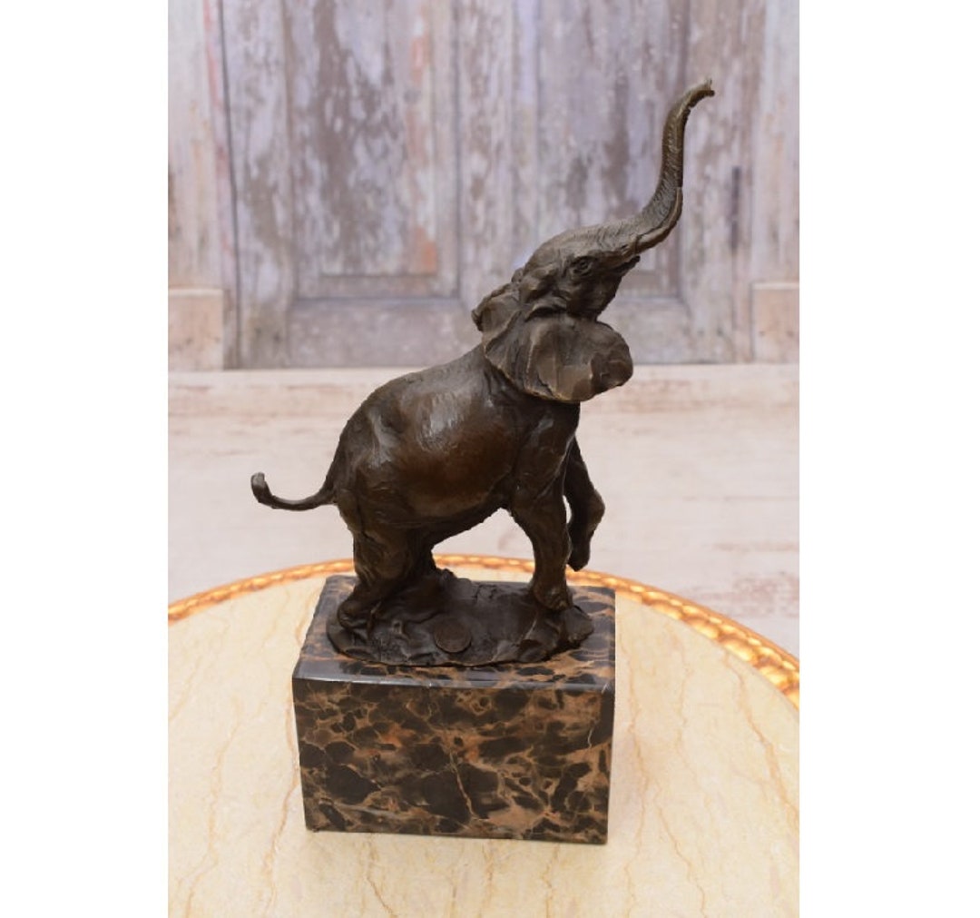Elephant for Good Luck Bronze Sculpture Figurine Luxury Elephant Statue ...