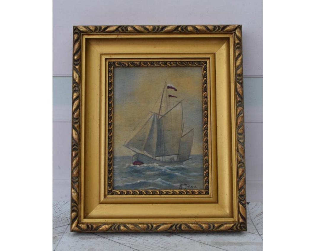 Antique Polish Marine Painting: Jaxa Malachowski Signed Seascape - Etsy