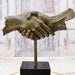 Large Two Hands Bronze Sculpture - Handshake Hands Bronze Statue - Gift ...