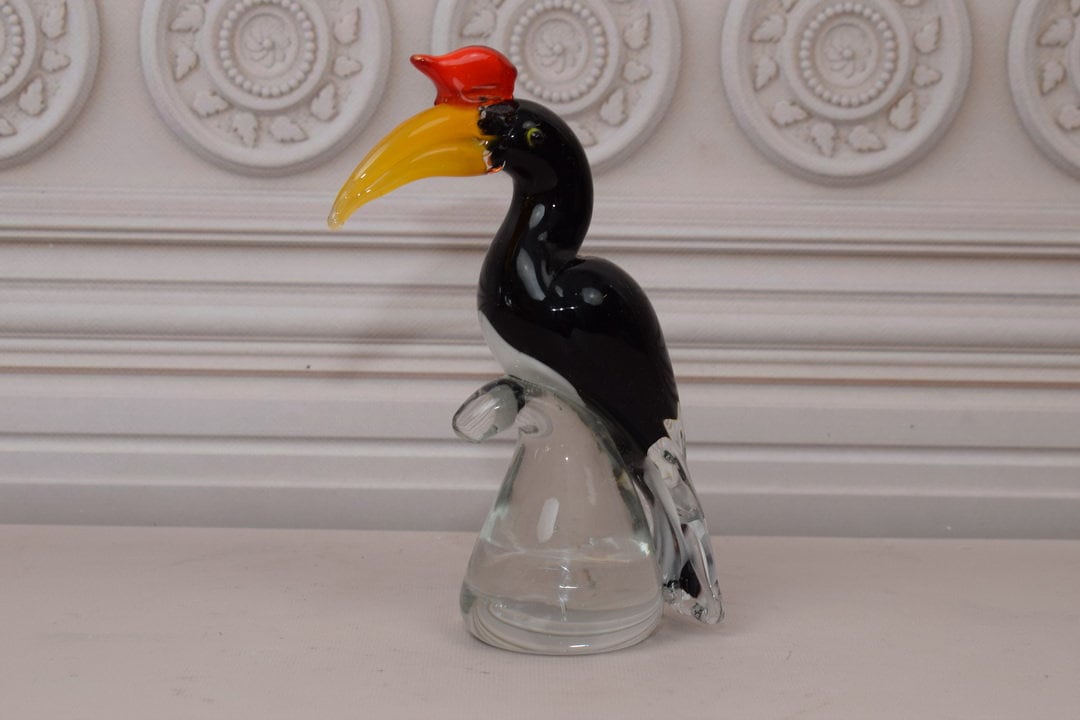 Murano Style Glass Toucan Figurine - Italian Home Decor - Etsy