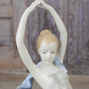 Unique Figurine Porcelain Dancer Statue Pink and White Porcelain ...