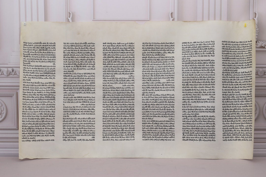 Absolute Unique Torah Scroll Antique Handwritten Torah Handmade Jewish Gift Old Torah Scroll ...