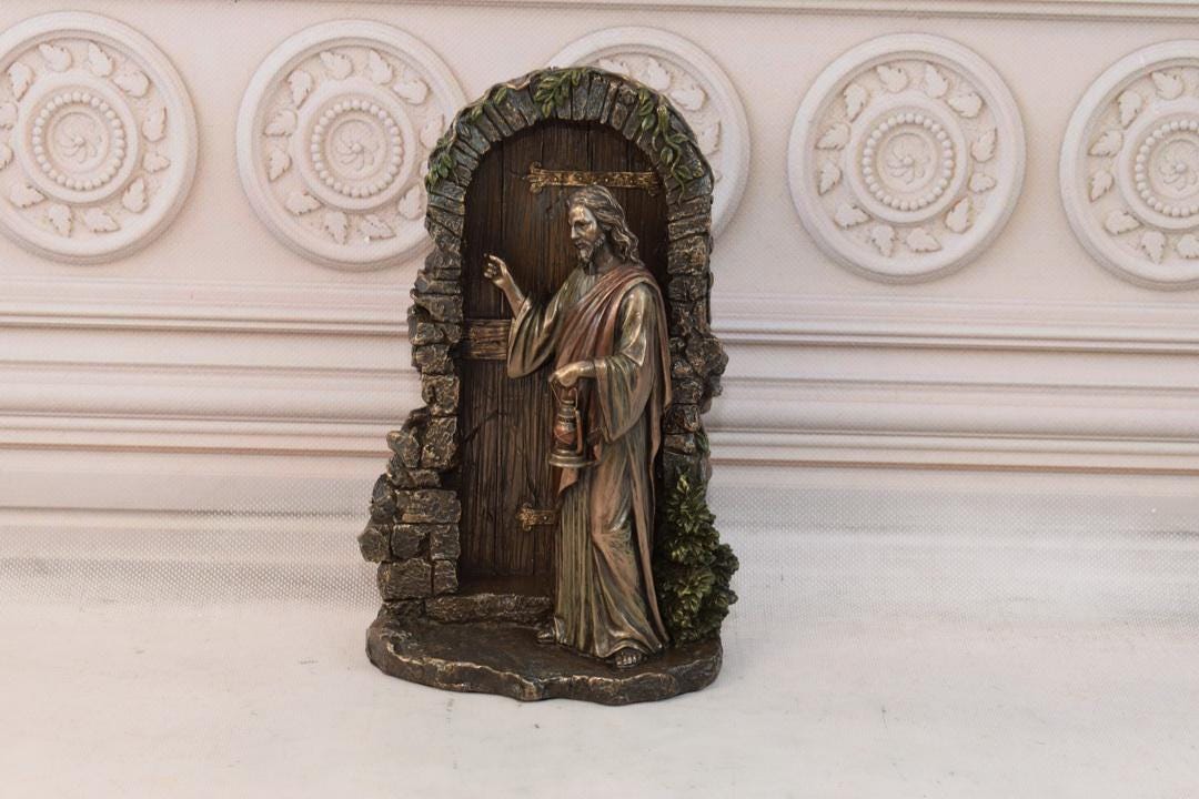 Jesus Knocking on the Door - Holy Sculpture - Saint Figurine - Home and ...