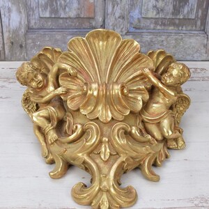 Vintage Style Gold Wall Console Shelf: Richly Decorated Home Decor - Etsy