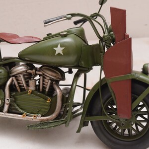 Vintage Green Motorbike - Military Motorcycle Old Classic Metal Model ...