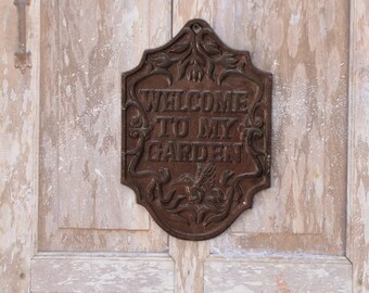 Cast Iron Garden Sign - Etsy UK