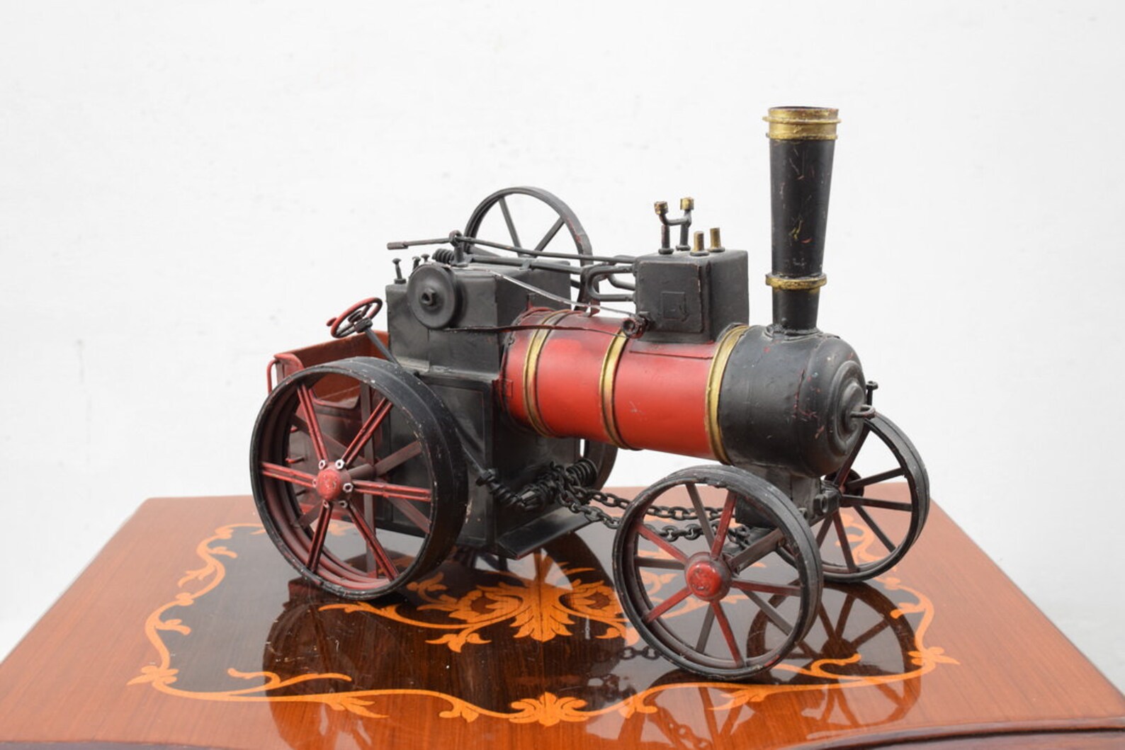 Vintage Red & Black Metal Steam Train Model: Unique Home Decor - Etsy
