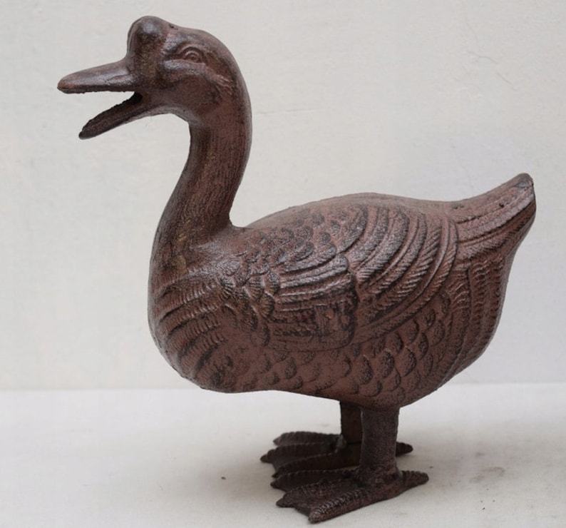 Pair Ducks Cast Iron Sculpture Figurines Realistic Duck - Etsy