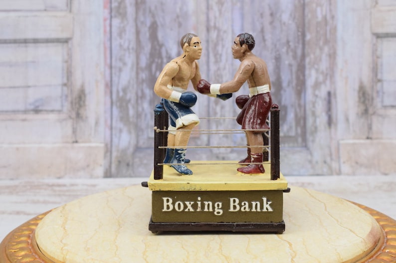 Vintage Cast Iron Boxing Bank – Two Boxers Money Box, Home Decor - Etsy