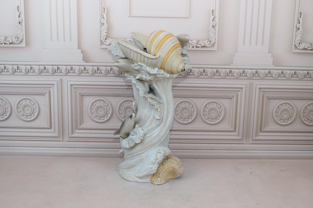 Very Rare Porcelain Flower Pot - Vase Porcelain - Sea Vase With ...