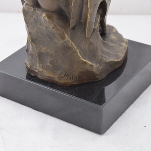 Pensive Devil Satan Winged Lucifer Bronze Sculpture Figure Sculpture ...