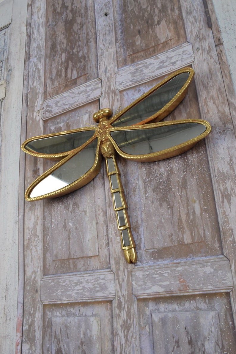 Gold Dragonfly Mirror: Art Deco Wall Decor - Etsy