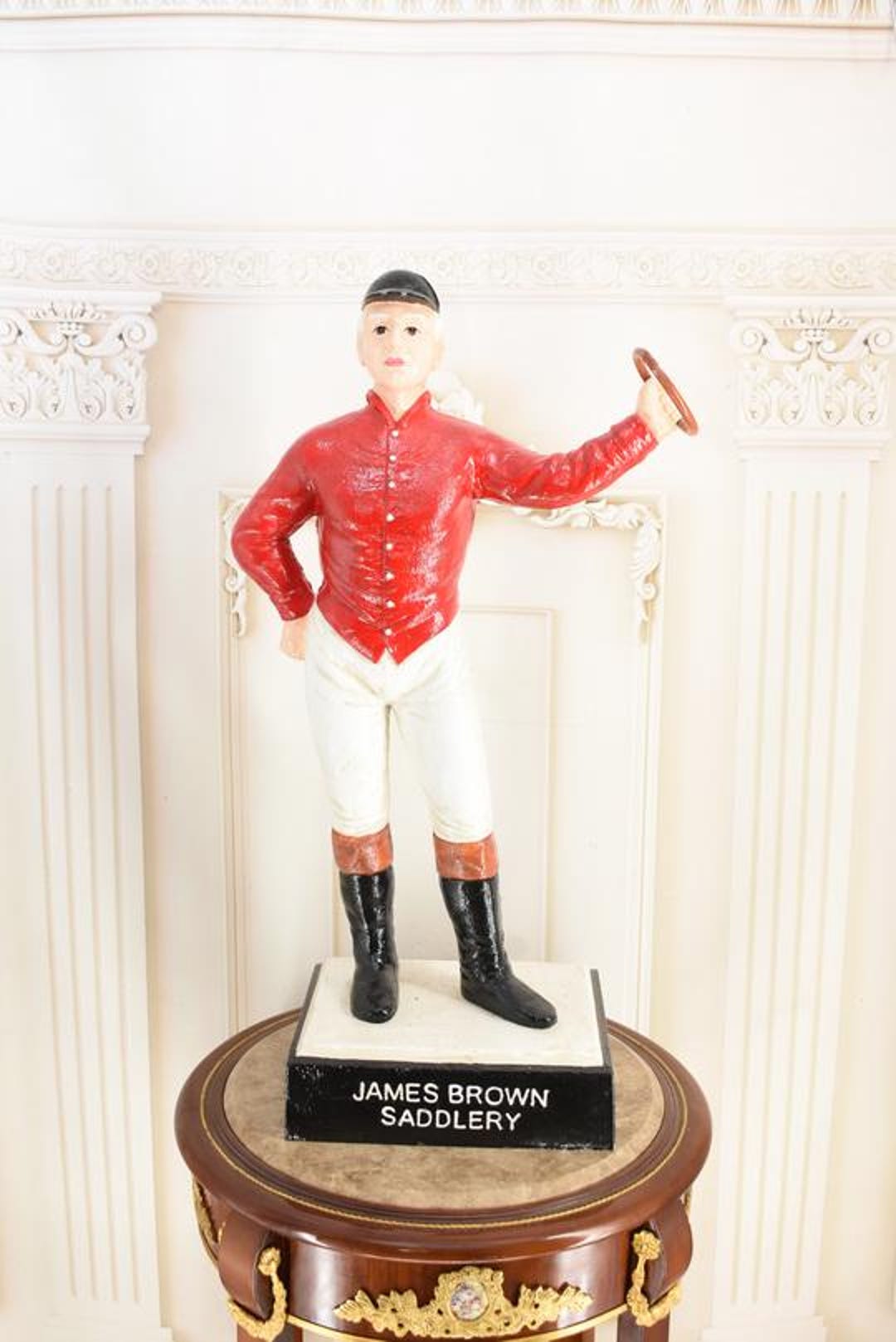 Cast Iron Figure JAMES BROWN SADDLERY | Horse Tethering Post on Base ...