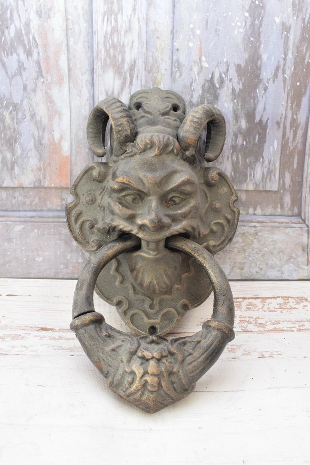 Cast Iron Monster Door Knocker Devil Door Knocker - Etsy
