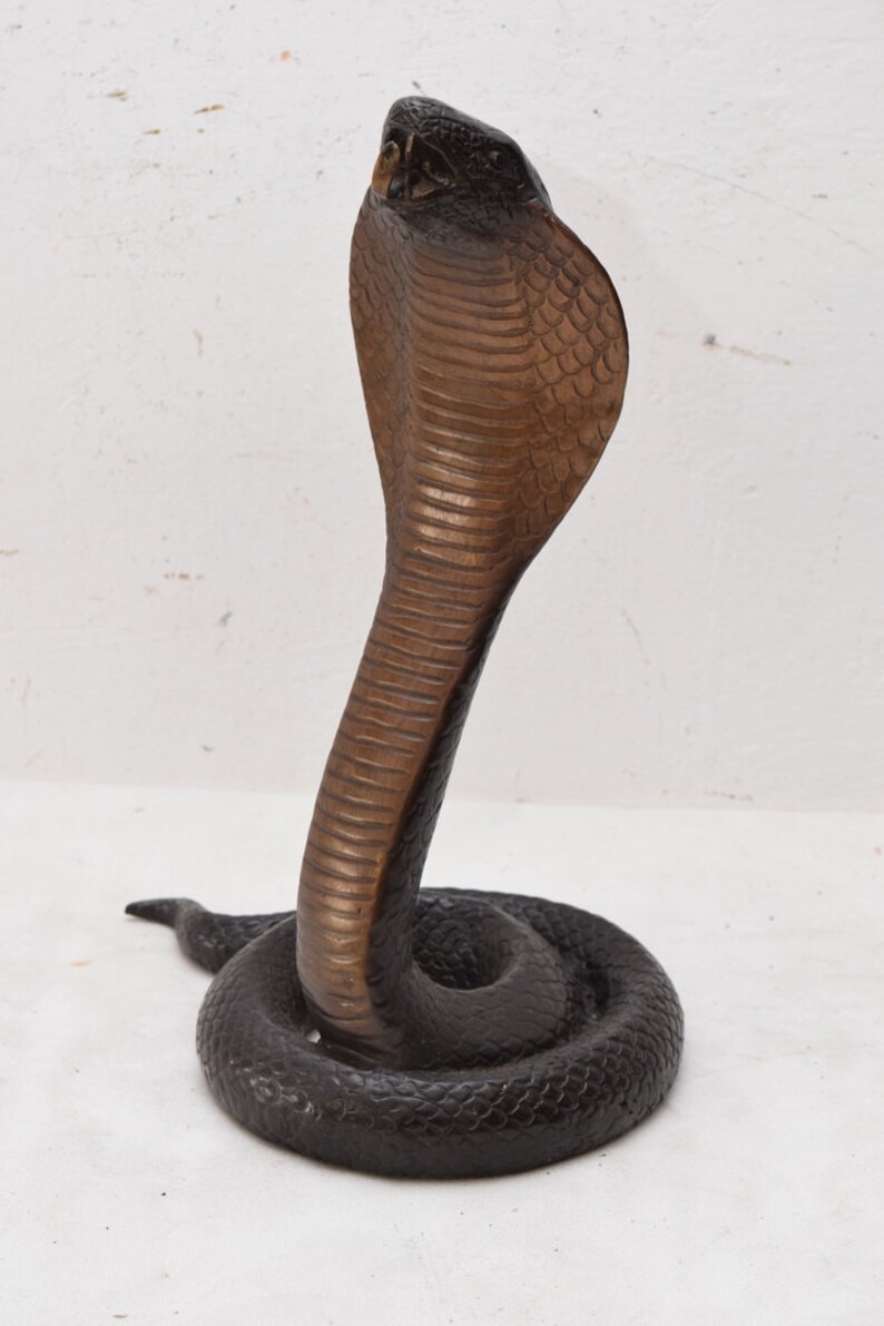 Beautiful Cobra Snake Bronze Statue Figurine Snake Vintage - Etsy