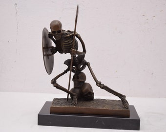 Memento Mori Bronze Sculpture Skeleton Last Goodbye Skeletton in ...