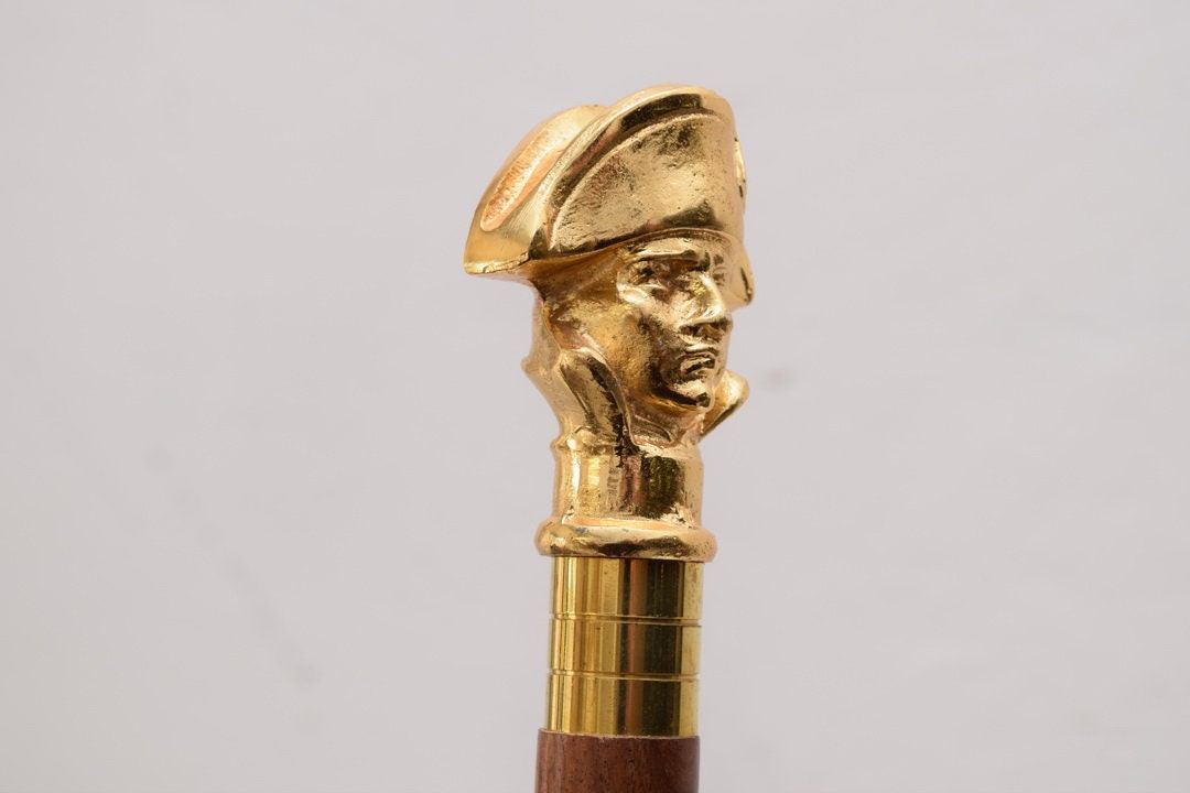 Napoleon Bonaparte Walking Stick Wooden and Brass Walking - Etsy
