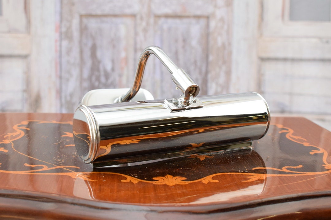 Nickel-plated Picture Light Lamp - Vintage Gallery Lamp - Wall Decor ...