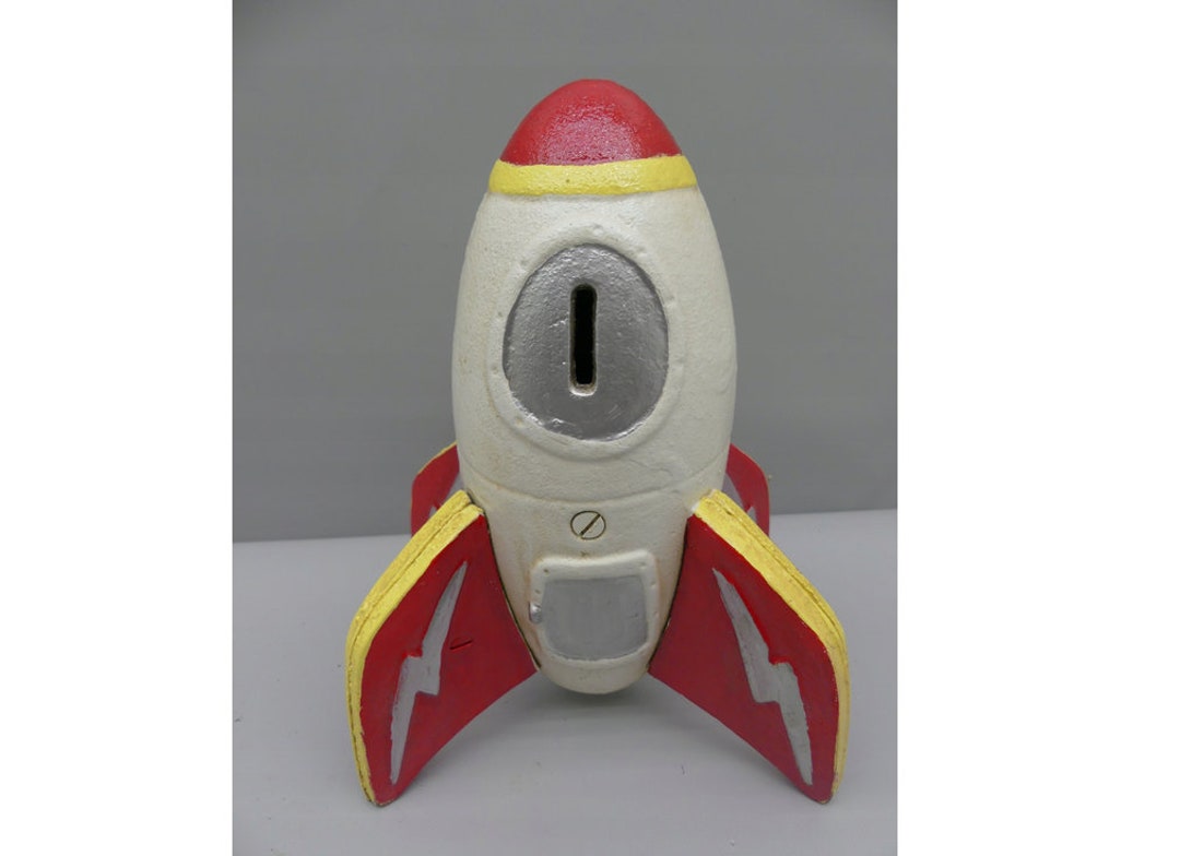 Cast Iron Rocket Money Box Bank Toy Gift Vintage Style - Etsy
