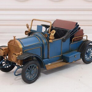 Vintage Metal Model Old Car - Amazing Blue Old Antique Car - Metal ...