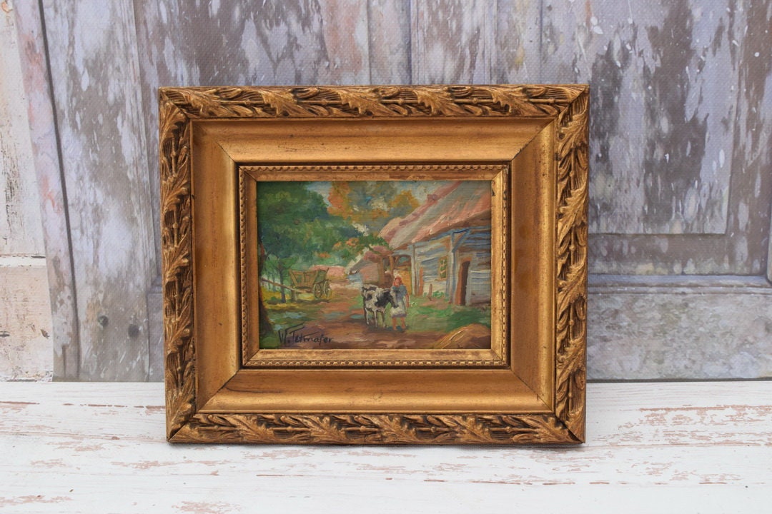 Pintura Vila Polonesa - Pintura Tetmajer - Pintura de Paisagem Óleo ...