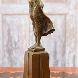 Nymph Woman With Wreath Bronze Statue - Mythological Bronze Sculpture ...