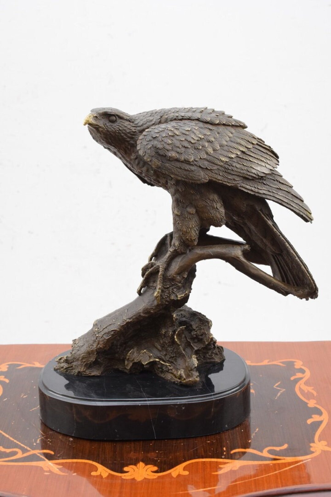 Dangerous Eagle Bronze Statue on Marble Base - Amazing Buzzard ...