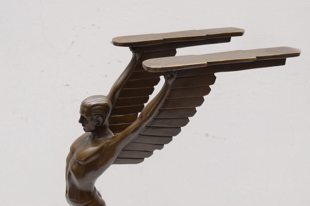 Icarus Art Deco Figurine Bronze Icarus Mythology Statue - Etsy