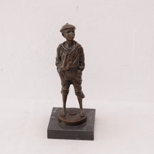 Whistling Boy Statue - Etsy